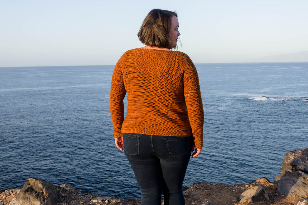 Boat Neck Sweater Crochet Pattern – Joy of Motion Crochet